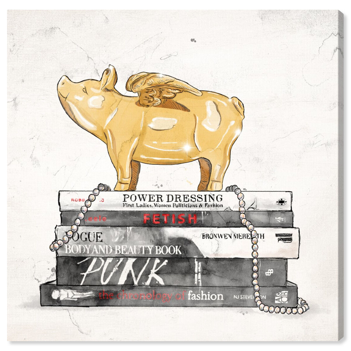 Flying Pig Books Luxe | Fashion and Glam Wall Art by Oliver Gal
