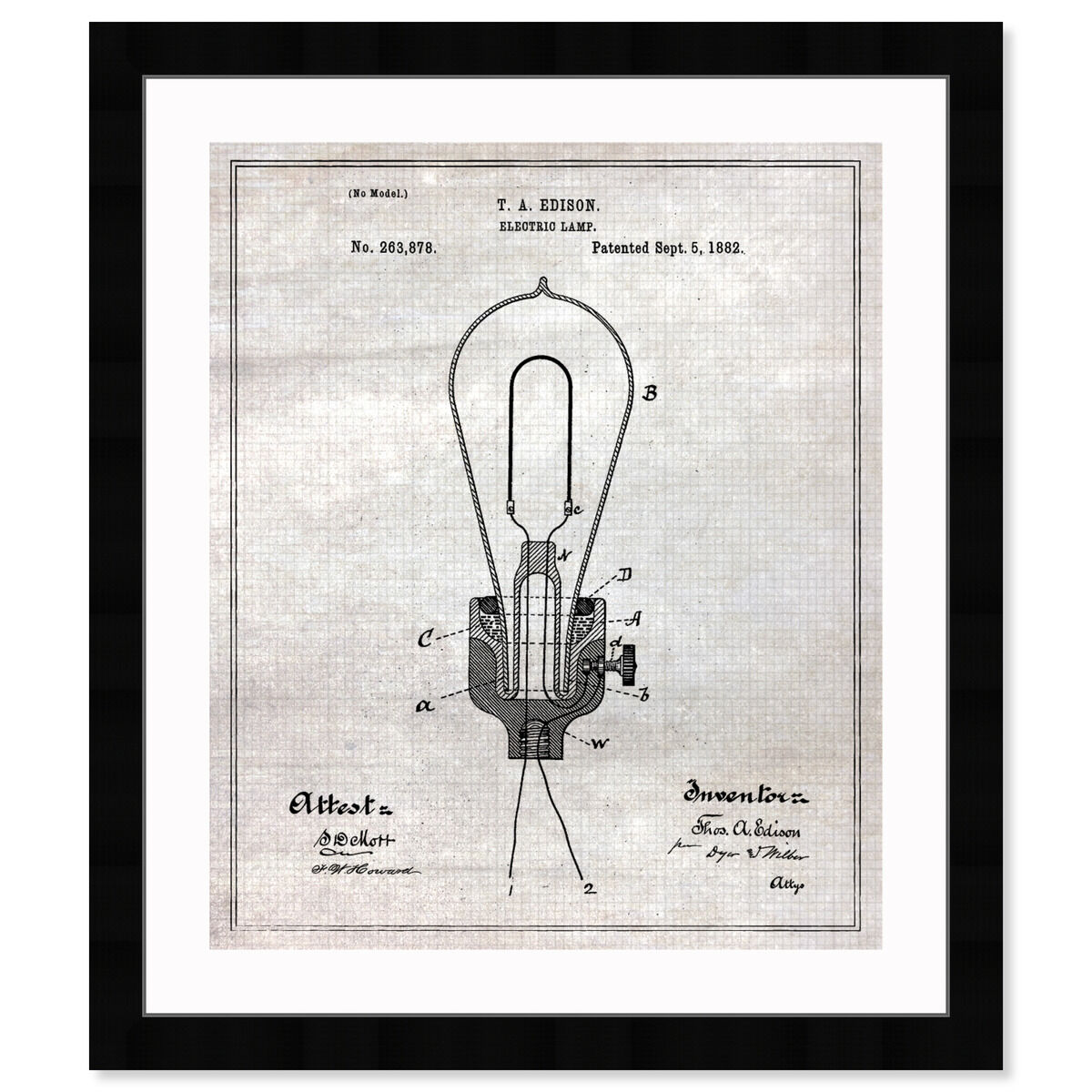 Edison Electric Lamp 1882 I | Wall Art by Oliver Gal
