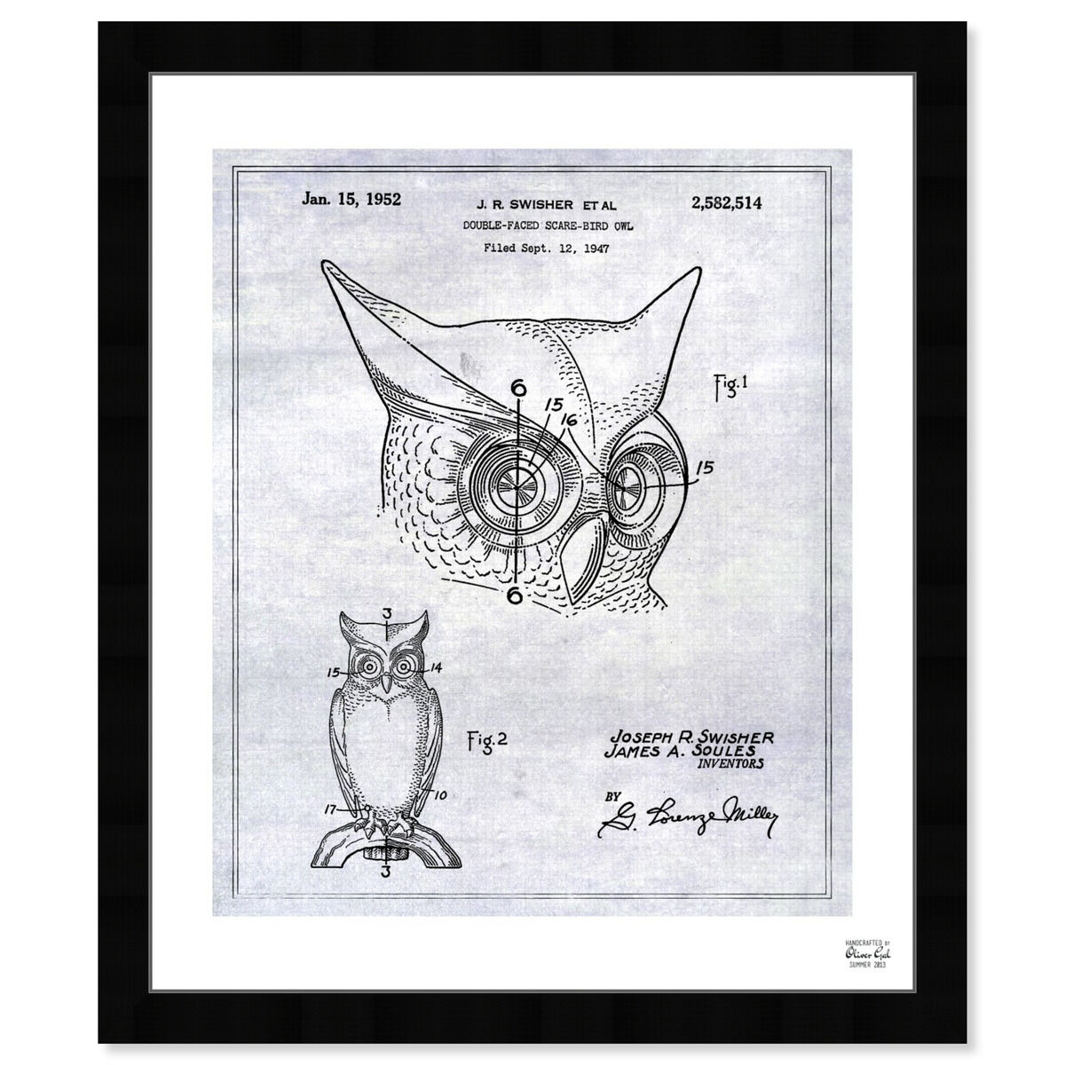 Owl 1952 | Wall Art by Oliver Gal