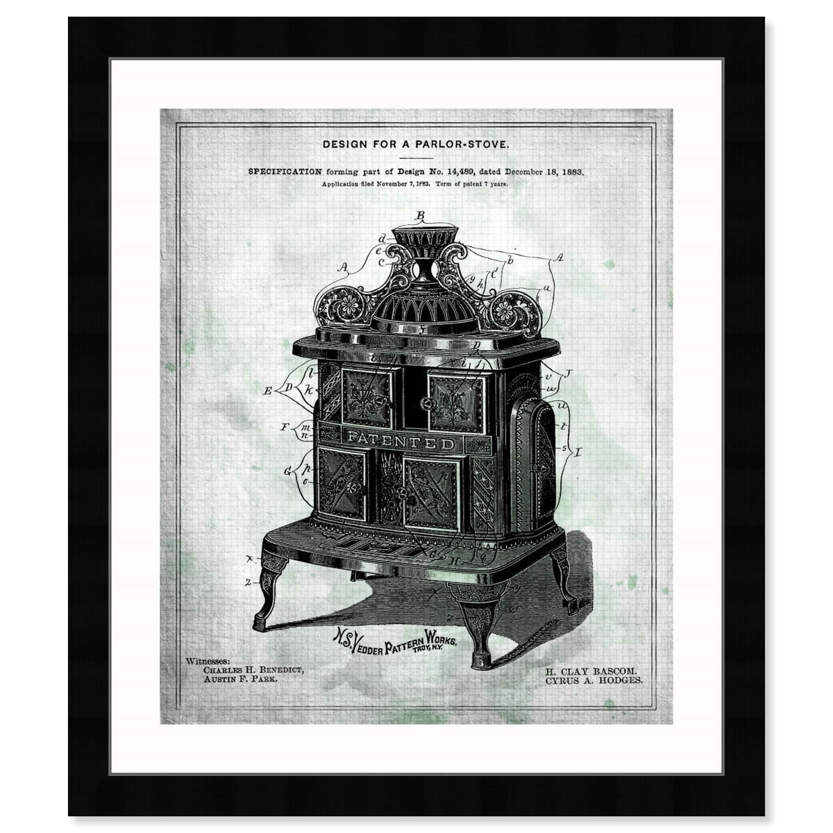 Design for a Parlor-Stove 1883 | Wall Art by Oliver Gal