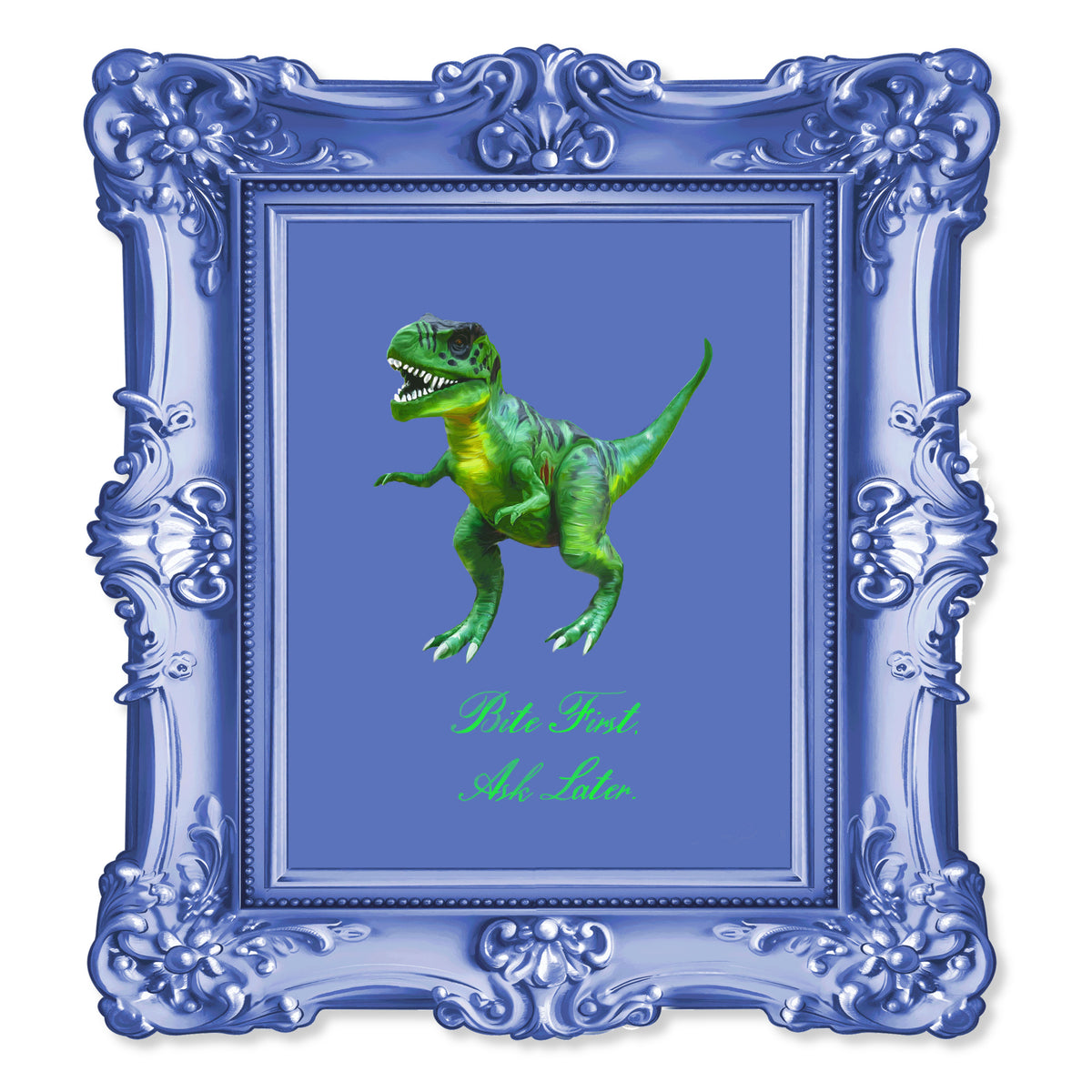 Rococo T-Rex | Animals Wall Art by Oliver Gal